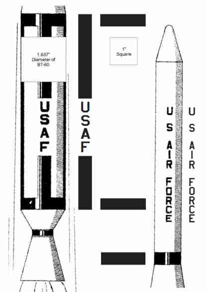 Model Rocket Building: 260 Space Booster Build Part 18 Decal Plan