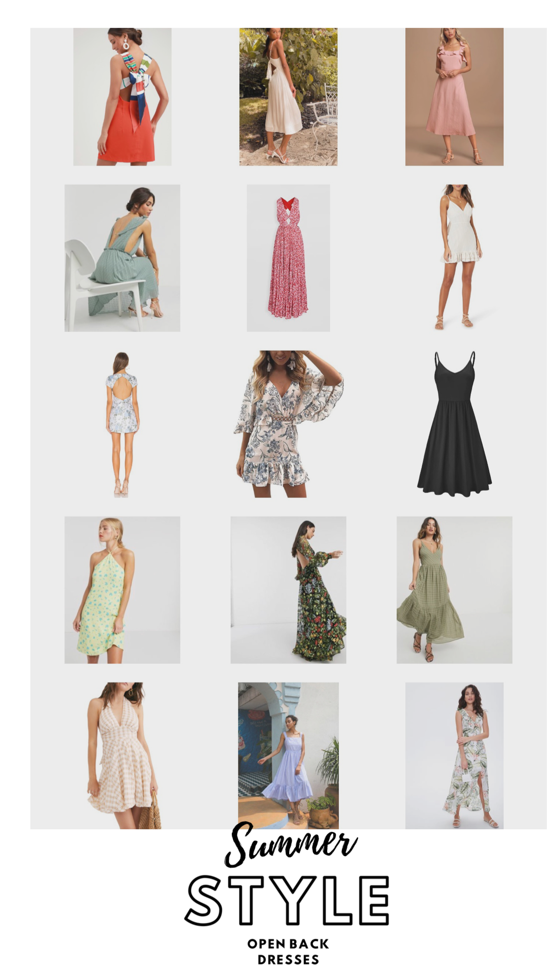 Open Back Summer Dresses | FASHinNY