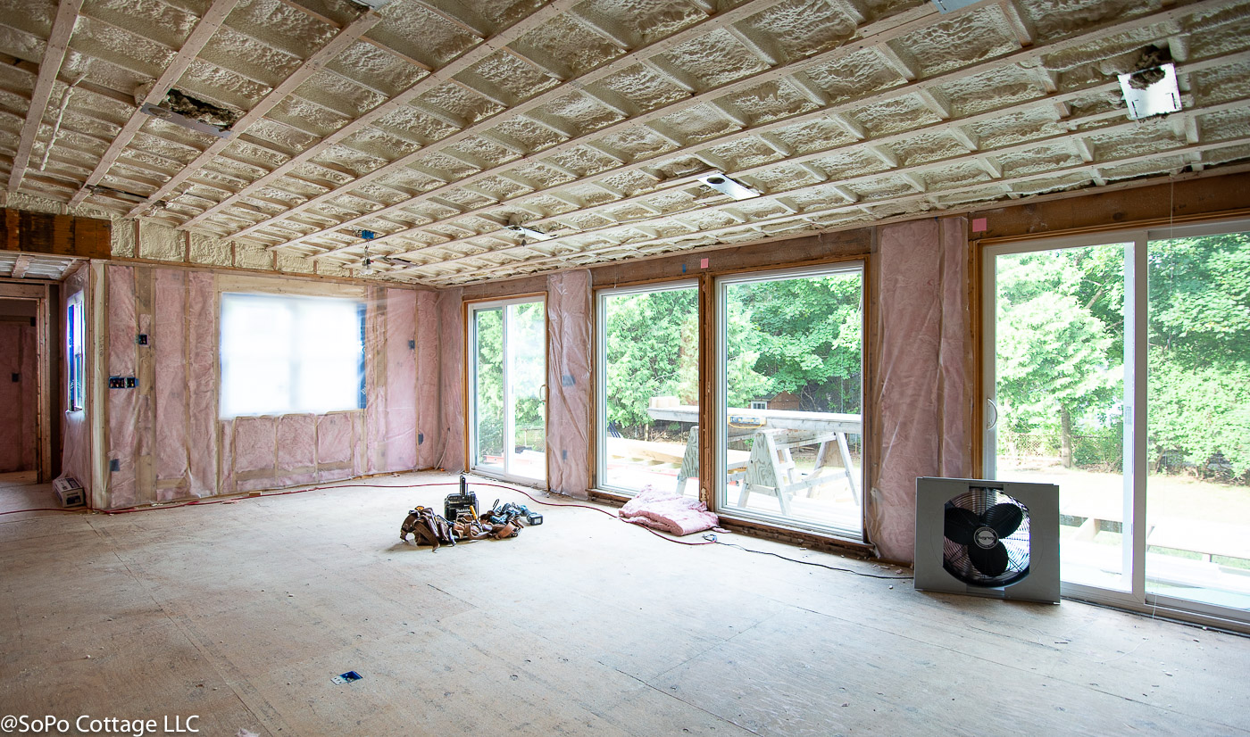 SoPo Cottage: Big Milestones - Inspections, Insulation and White New Walls!