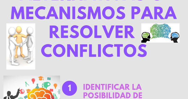 MECANISMOS Y ALTERNATIVAS PARA RESOLVER UN CONFLICTO