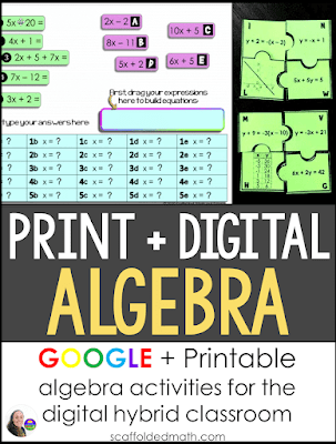 Scaffolded Math and Science: Print and Digital Algebra Activities