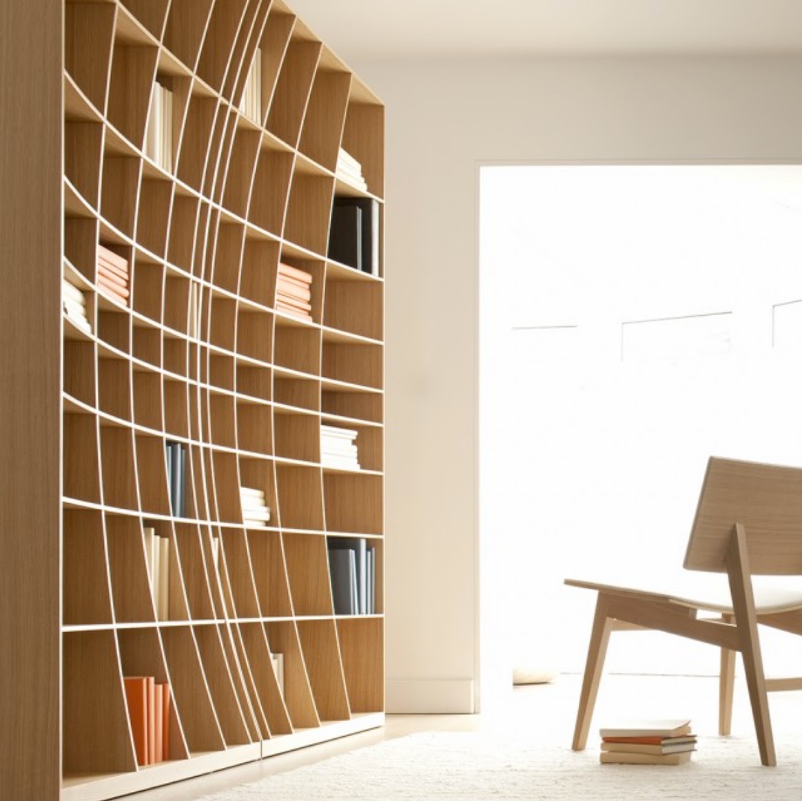 Bookshelf: Concave bookcase