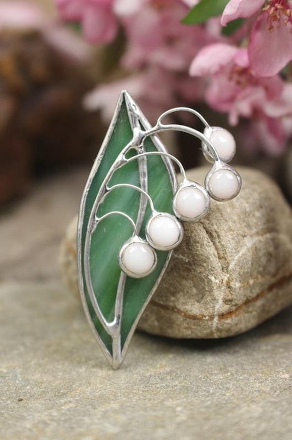 Dainty Stained Glass Jewelry by RosavaGlassStore / The Beading Gem