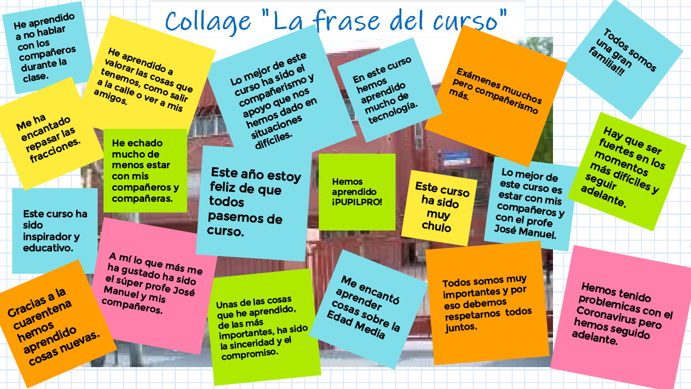 Blog de 5º A "CEIP Santiago el Mayor": Collage "La frase del curso"