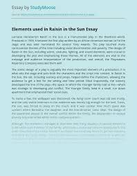 essay examples: a raisin in the sun essay