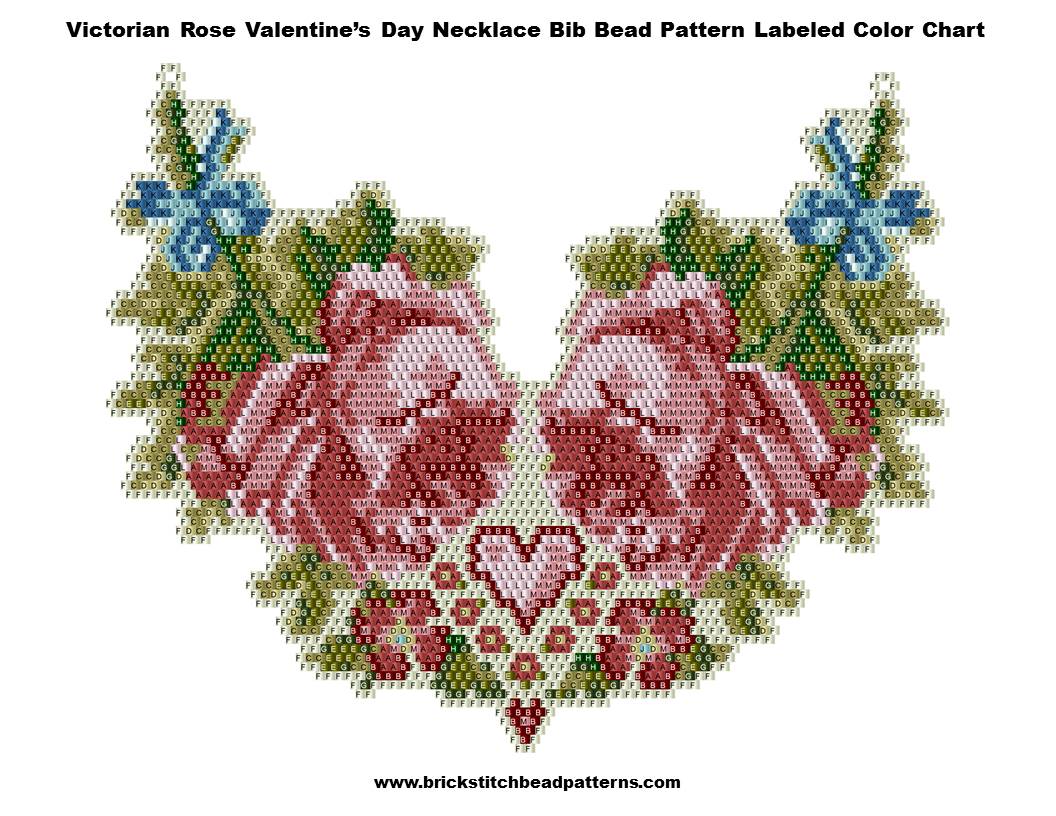 Brick Stitch Bead Patterns Journal: Free Victorian Rose Valentine's Day ...