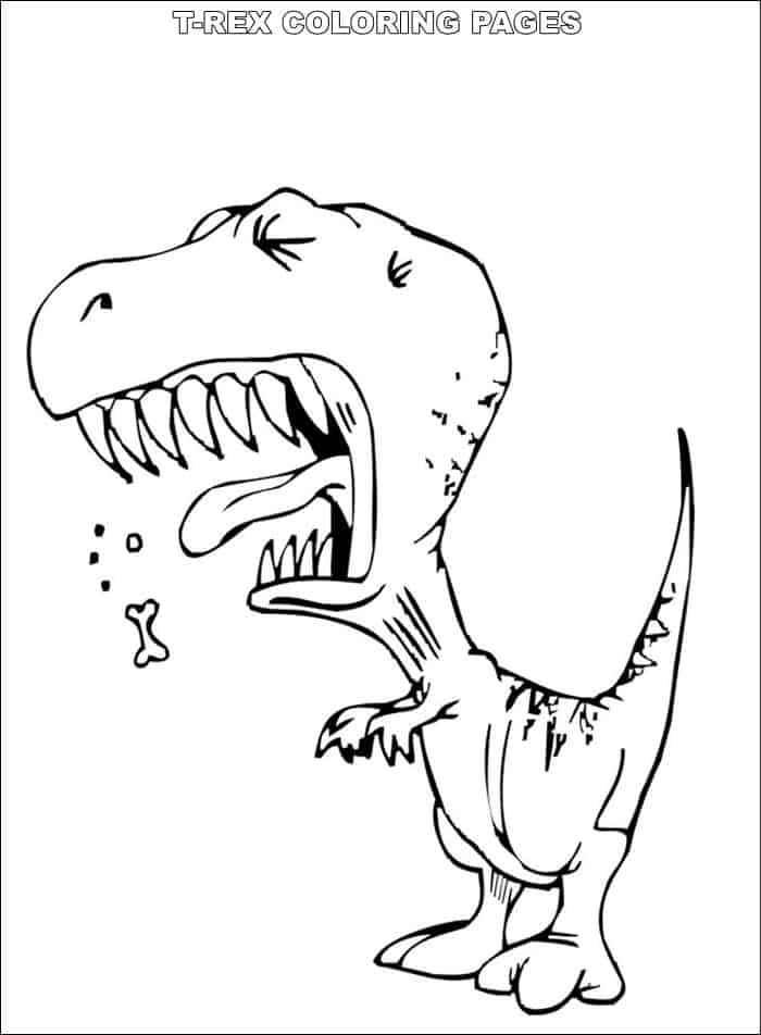 Collection of Printable T-Rex Coloring Pages - Yuk Sebar