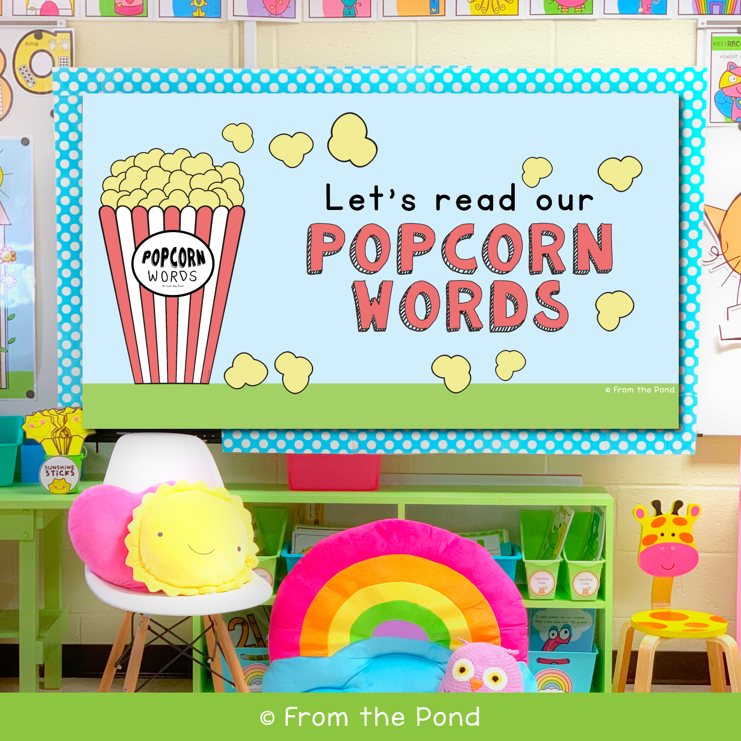 FREE Digital Slides - Popcorn Words | From the Pond