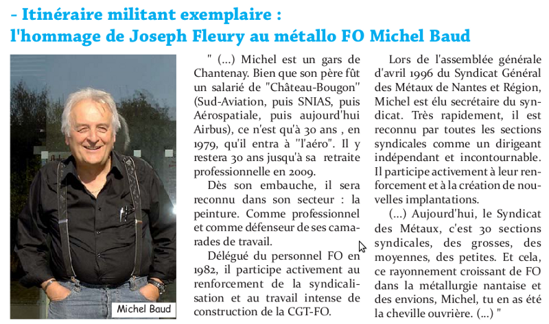 FO - Loire Atlantique: AG DES METAUX : PATRICE PAMBOUC SUCCEDE A MICHEL ...