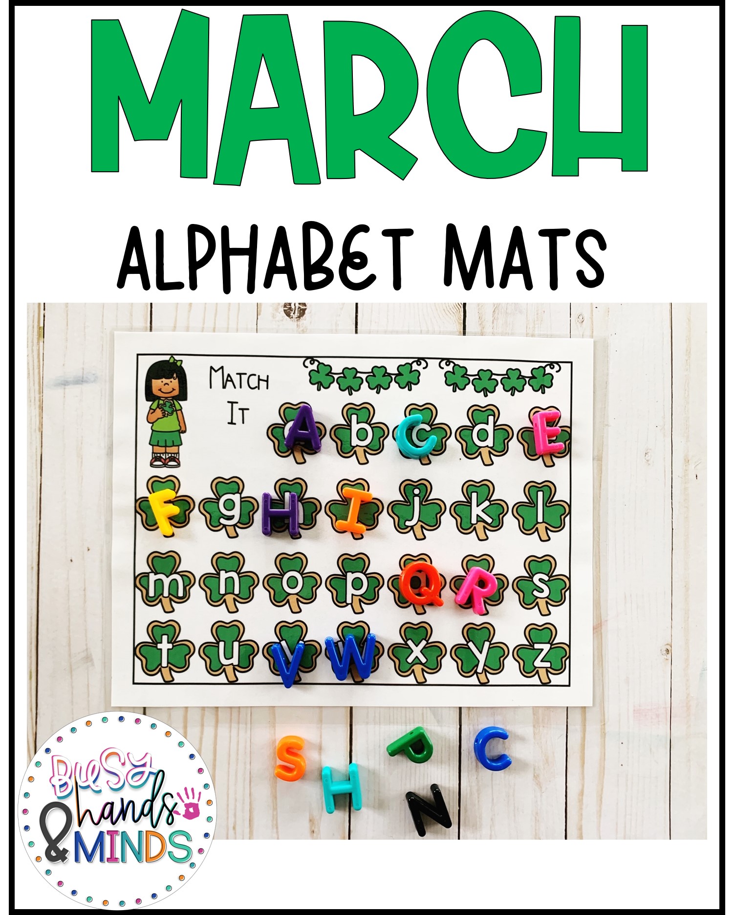 March Alphabet Mats | Busy Hands and Minds