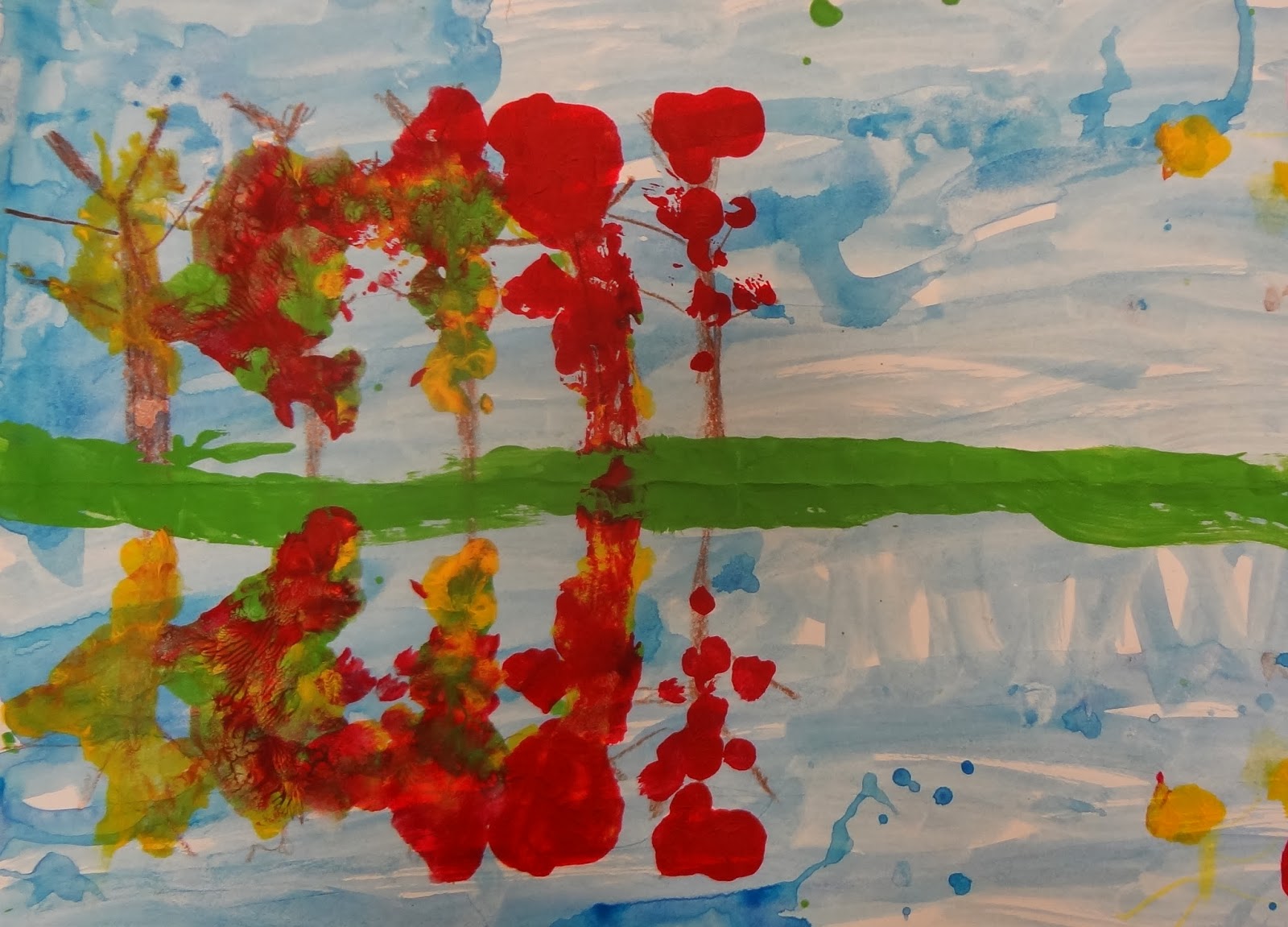 Art with Mrs. Kim : 1st grade Fall Reflections