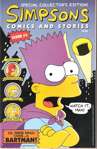 POP CULTURE SHOP: SIMPSONS #1 COMIC BOOK MATT GROENING BARTMAN HOMER ...