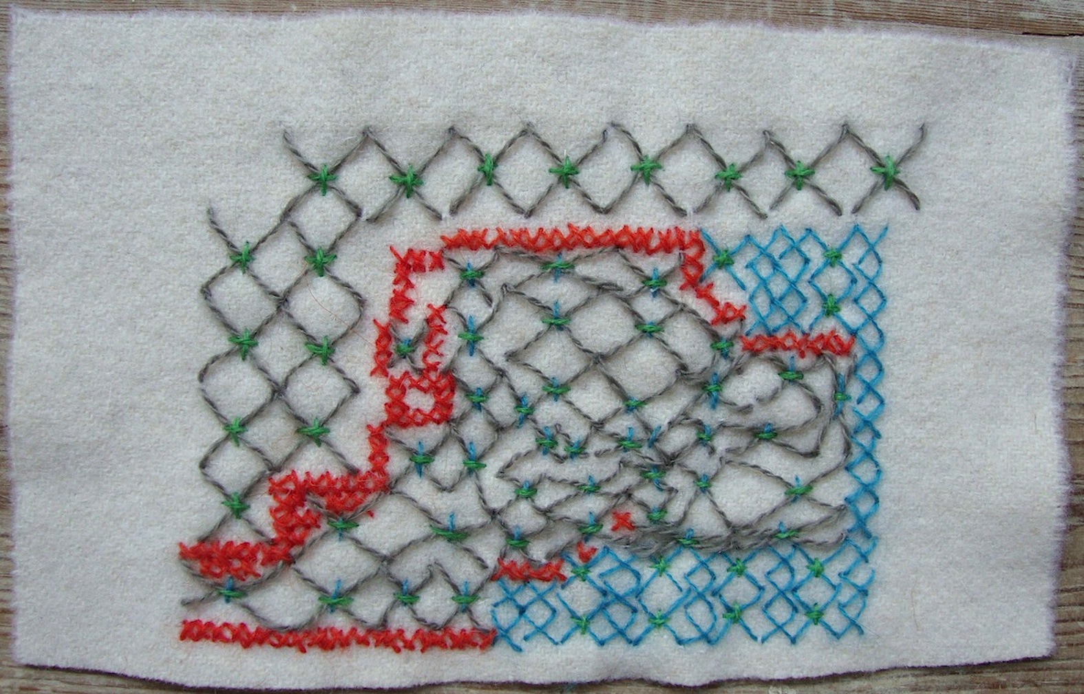 broderier sömmar stygn: Provlappar- korsstygn på stramalj eller inte
