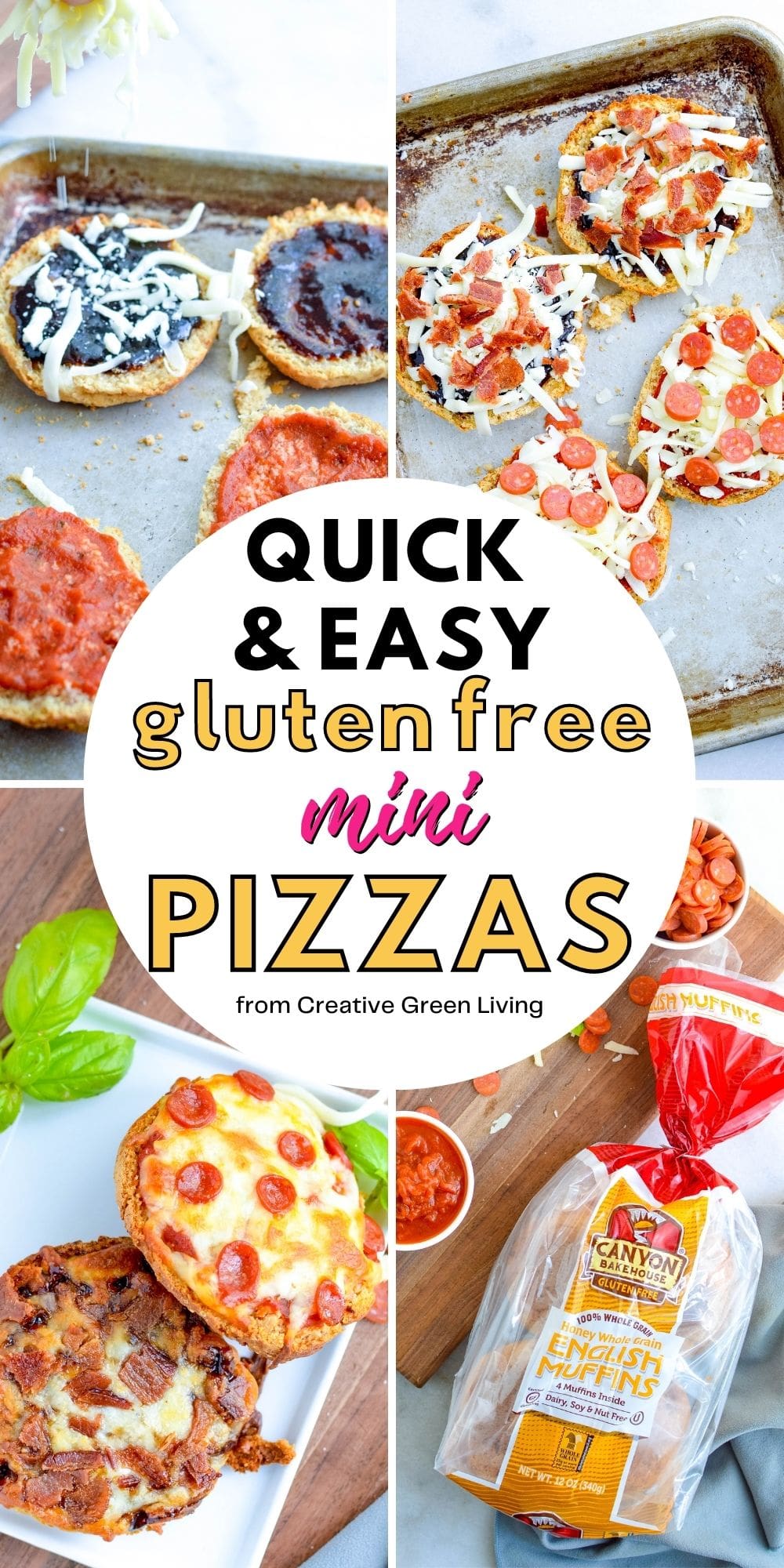 Gluten-Free Mini Pizzas with English Muffins | Creative Green Living