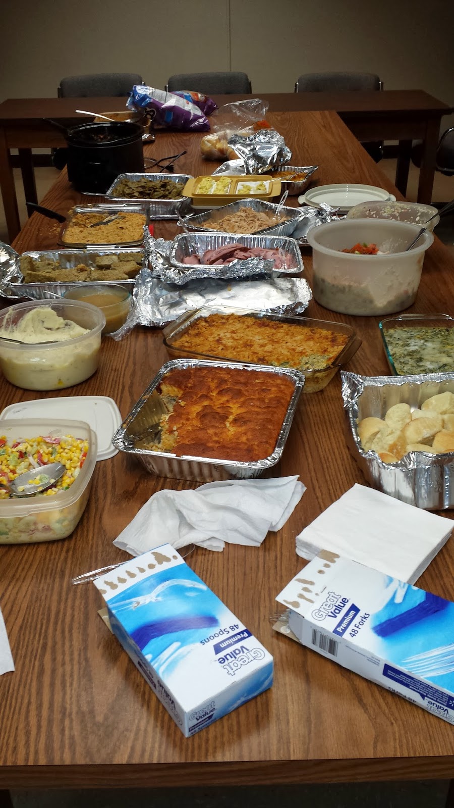 Yes. My name is m a r n a: Thanksgiving Potluck dinner at work
