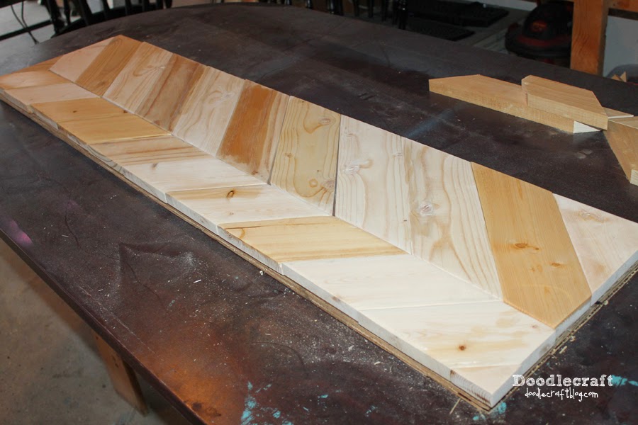 Chevron Bench with Hairpin Legs!!!!!!!