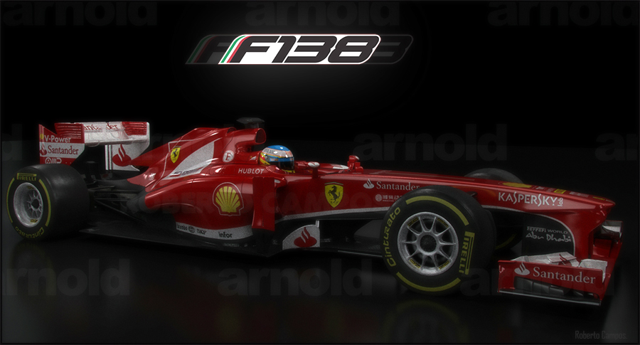 Roberto Campos. Cg Artist: Ferrari f138 3d model Render.