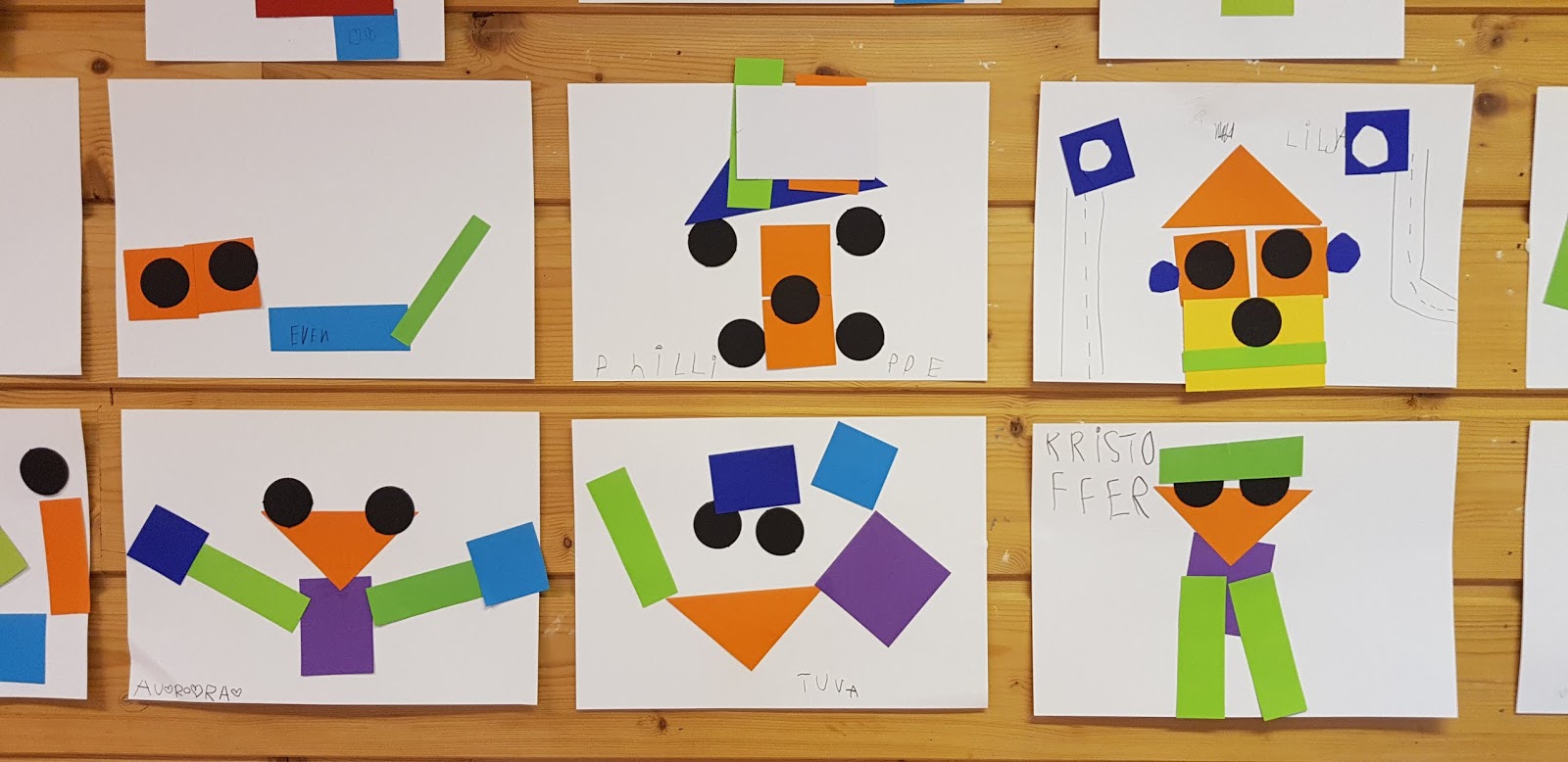 Ulekunst - kunst i skolen: Bilde av geometriske former