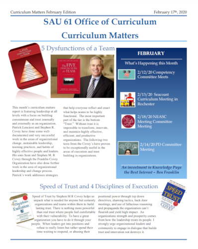 School District Publishes Curriculum Newsletters - The Puddledock Press ...