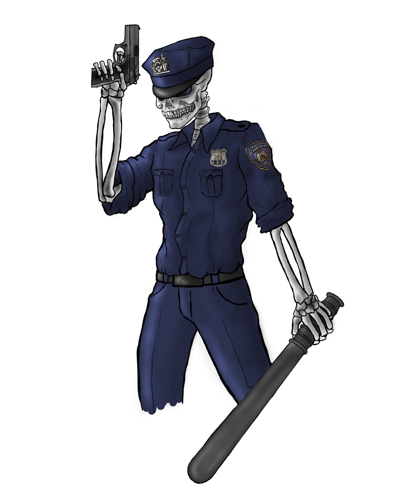 JMDunn Art and Animation: Skeleton Cop Commission