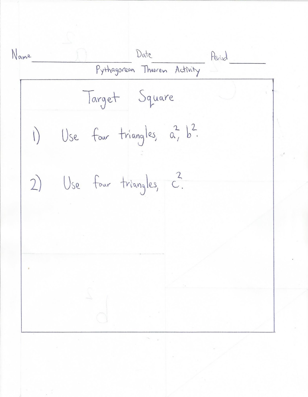 Geometry, Common Core Style: Lesson 8-7: The Pythagorean Theorem (Day 87)