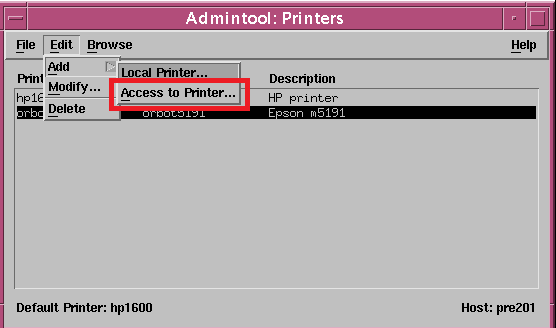 Chandler: SunOS / Solaris printer setup