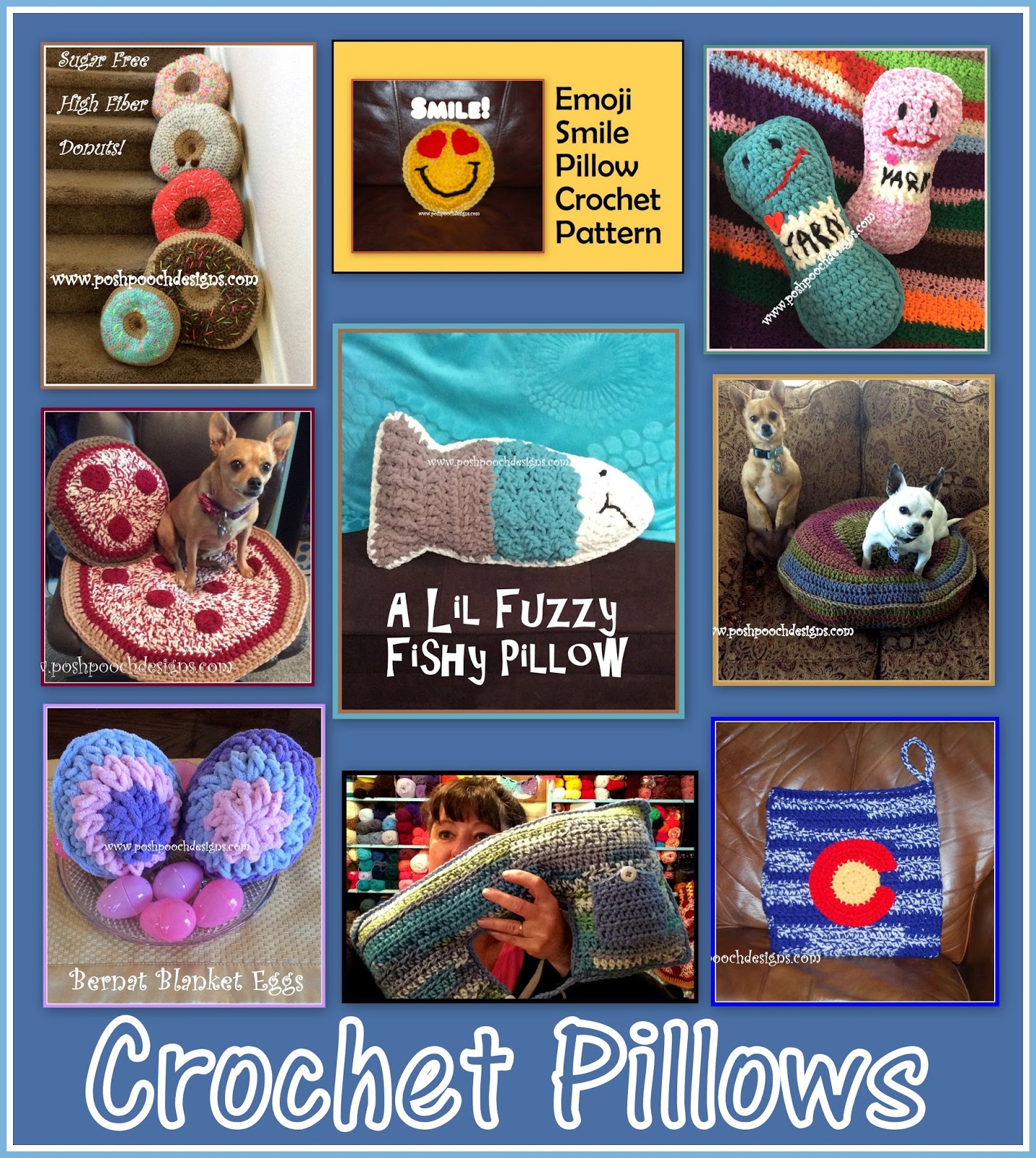 Posh Pooch Designs : Pillows Crochet Pattern Collection | Posh Pooch ...