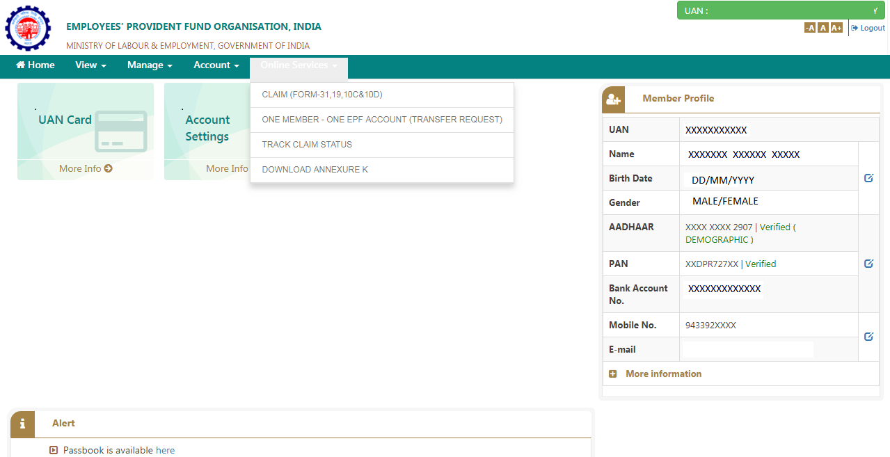 How To Get Form 15g From Epfo Portal - Printable Forms Free Online