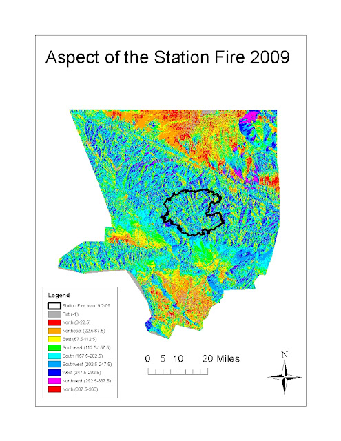 Geog 7 Intro to GIS: Lab #8: Mapping the Station Fire in ArcGIS