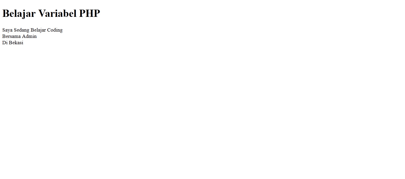 Variabel Pada PHP - Belajar Coding