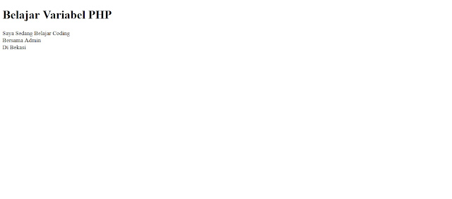 Variabel Pada PHP - Belajar Coding