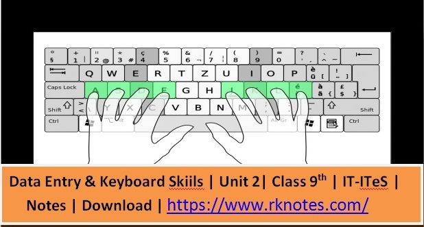 Data Entry And Keyboard Skills Class 9th Unit 2 Hindi Notes Data Entry And Keyboard Skills Class 9th Unit 2 Hindi Notes