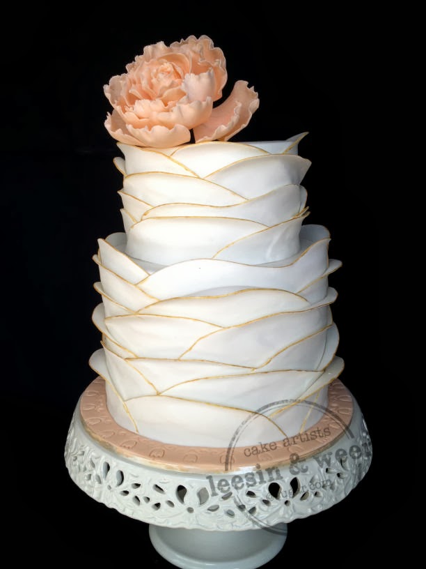 Penang Wedding Cakes by Leesin: Wavy Ruffle Wedding Cake