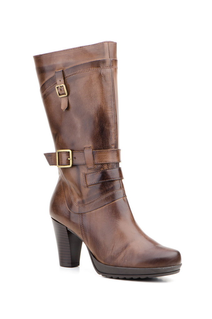 LA CHICA DE LOS 1001 ZAPATOS: BOTAS ALTAS MARRÓN CON HEBILLAS