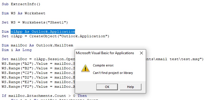 Excel-VBA Solutions: Extract Data From a .msg File to an Excel Sheet