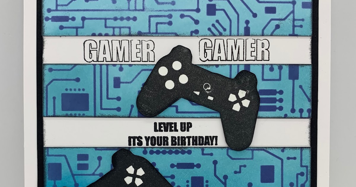 A Crafting Niche: Funky Fossil Designs "Gamer" New Stamp Preview 2