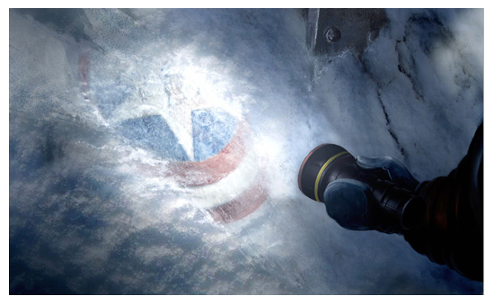 Captain America Frozen In Ice