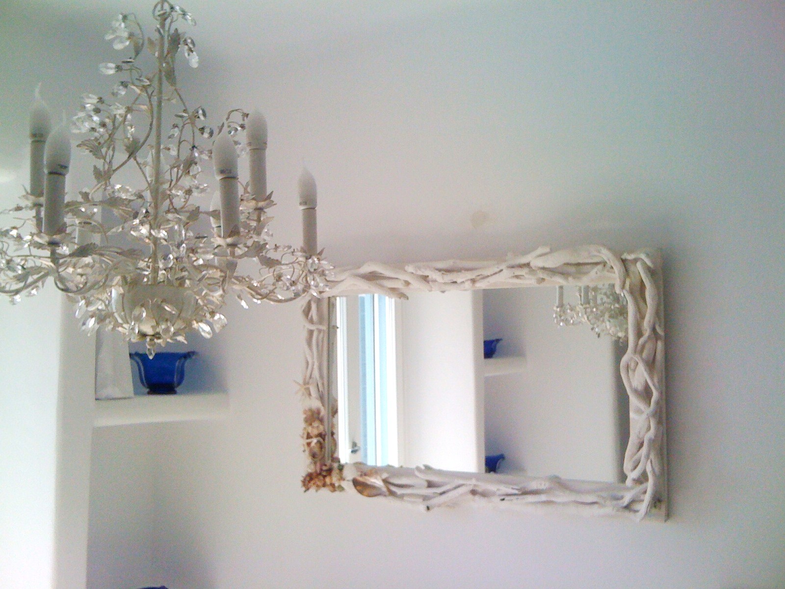 seaside mykonos furniture: Καθρεφτης με θαλασσοξυλα driftwood mirror σε ...