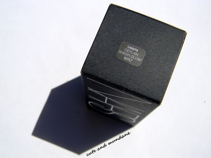 Cute and Mundane: NARS Sheer Glow Foundation in Ceylan (Light6)