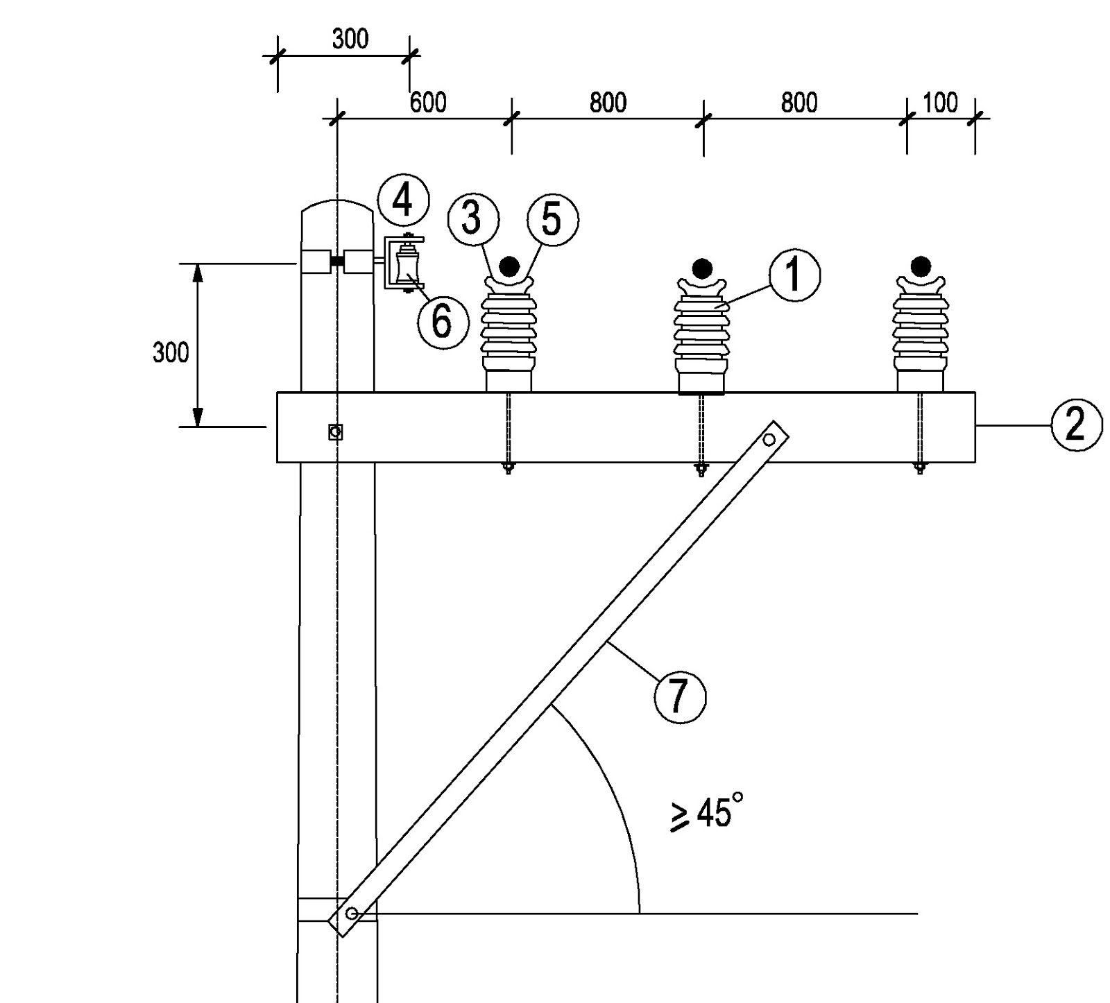 Kontruksi Tiang Penumpu JTM