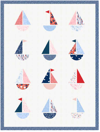 Quilting Sewing & Needlecraft sailboat design sea quilt block paper ...