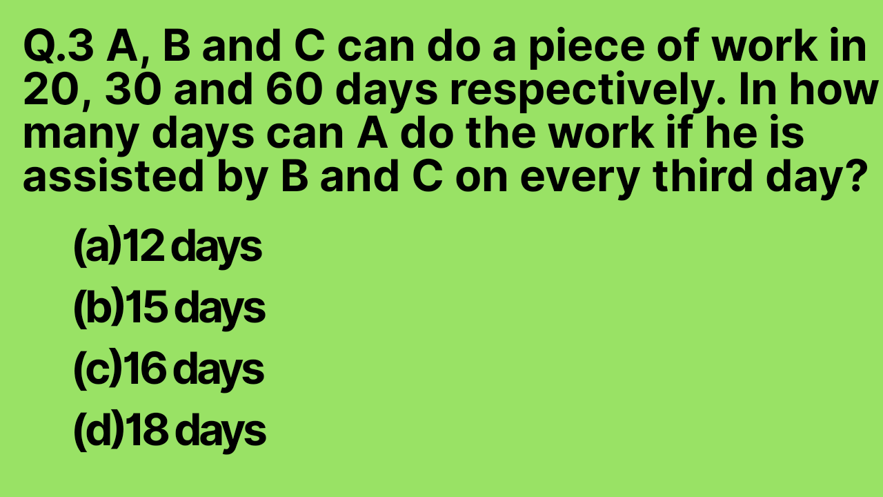 SSB OIR TEST- TIME & WORK PRACTICE SET- 1 | Exam Crack Official