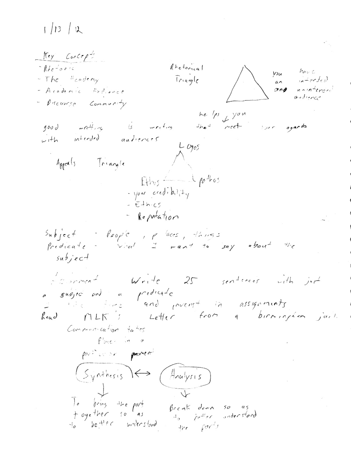 Michael's Eng 112 Blog: Rhetorical and Appeals Triangle