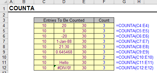 Excel COUNTA Function - Easy Excel Tutorial