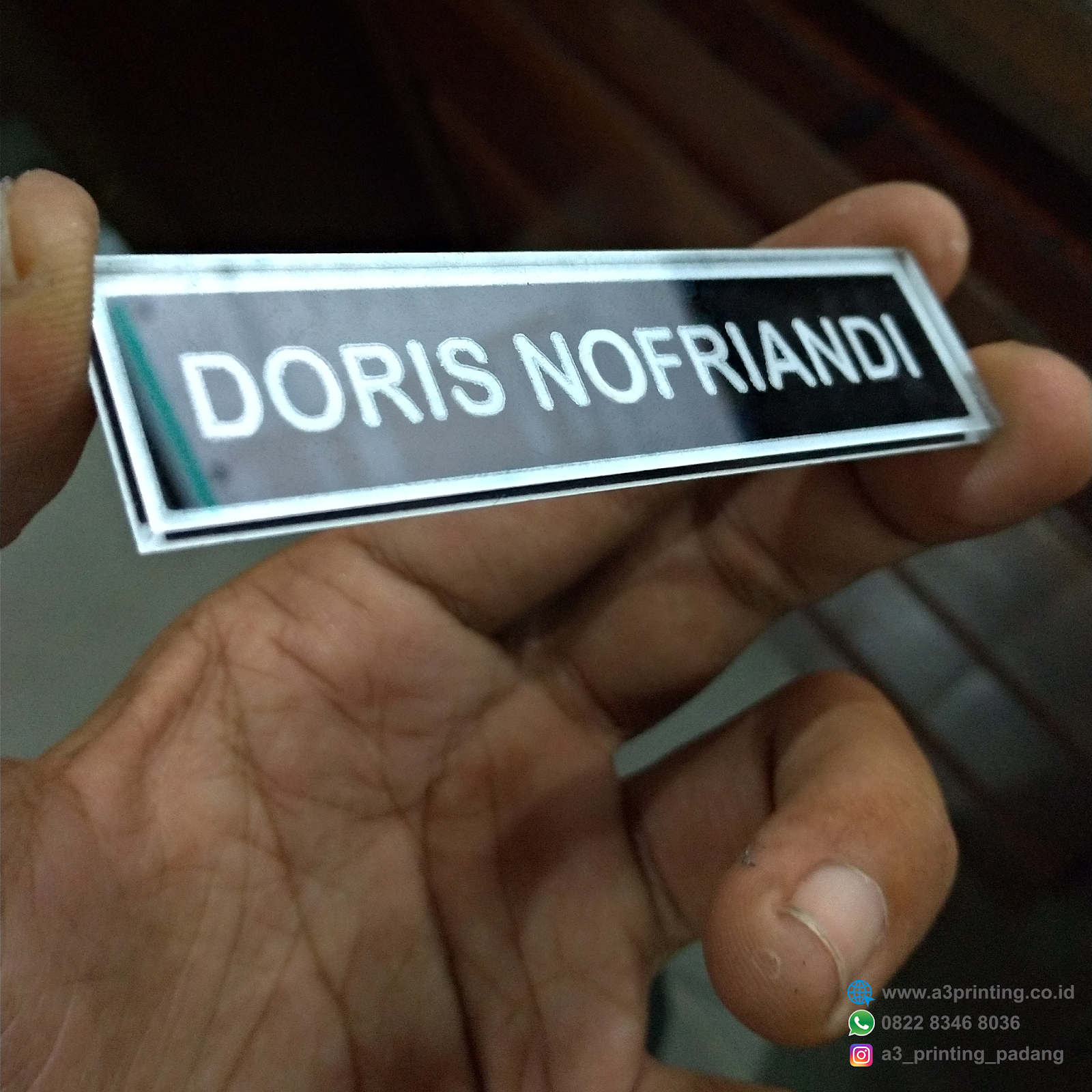Papan PIN Nama Dada Name Tag | Kota Padang ~ A3 Printing | Advertising ...