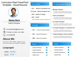 One Slide Resume Template - Birthday Letter