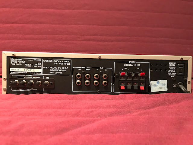 Vintage Stereo Guy: SHARP Stereo Receiver AM/FM SA-250