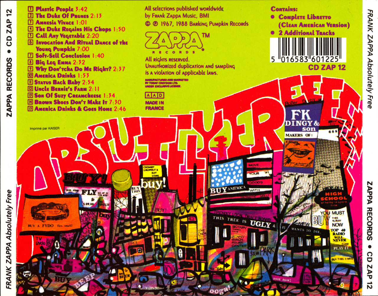 Classic Rock Covers Database: The Mothers of Invention - Absolutely ...