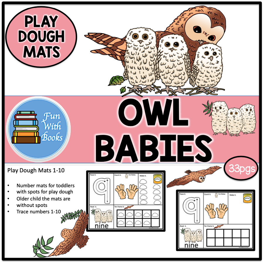 OWL BABIES PLAY DOUGH MATS ~ Book Units by Lynn