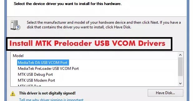 MT65xx USB VCOM DRIVERS for All Windows - Advanced Computer and Mobile Care